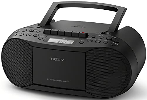 Sony Cfds70-Blk CD/MP3 Cassette Boombox Home Audio Radio, Black, with AUX