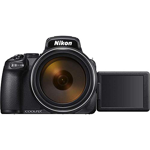 Nikon COOLPIX P1000 Digital Camera (26522) + 4K Monitor + Pro Headphones + Mic + 2 x 64GB Memory Card + Case + Corel Photo Software + Pro Tripod + 3 x EN-EL 20 Battery + Card Reader + More (Renewed)