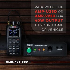 BTECH DMR-6X2 PRO Digital DMR and Analog 7-Watt Dual Band Two-Way Radio (136-174MHz VHF & 400-480MHz UHF). Supports Bluetooth, APRS, GPS, Roaming, AES256 Encryption, Recording, and More