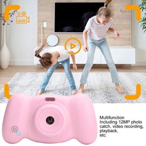 CUTULAMO Children Video Camera, Children Camera 12Mp Photos for Birthday for Kids for Thanksgiving for Christmas(Pink)