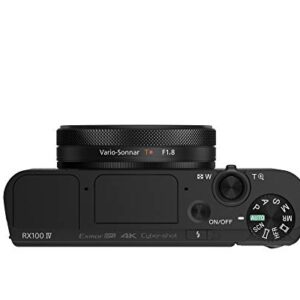 Sony RX100 IV 20.1 MP Premium Compact Digital Camera w/ 1-inch Sensor, 4K Movies and 40x Super Slow Motion HD DSCRX100M4/B