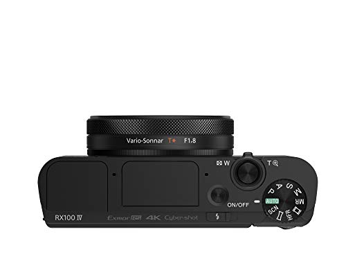 Sony RX100 IV 20.1 MP Premium Compact Digital Camera w/ 1-inch Sensor, 4K Movies and 40x Super Slow Motion HD DSCRX100M4/B