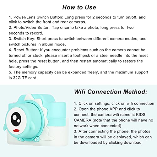 ROMACK Mini Camera, Dual-Camera Kids Camera 24 Million High‑Definition with Photo Stickers for Travel for Children's Toys Gifts