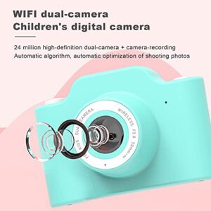 ROMACK Mini Camera, Dual-Camera Kids Camera 24 Million High‑Definition with Photo Stickers for Travel for Children's Toys Gifts