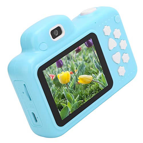 01 Video Camera, Shockproof Shell Kid Photography Toy 2.4in Full HD Screen Children Gift Kids Camera, 1080P for Christmas for Holiday Travel(Blue, Pisa Leaning Tower Type)