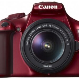 Canon Digital SLR Camera EOS Kiss X50 with EF-S18-55mm IS II Lens Kit (Red) - International Version (No Warranty)