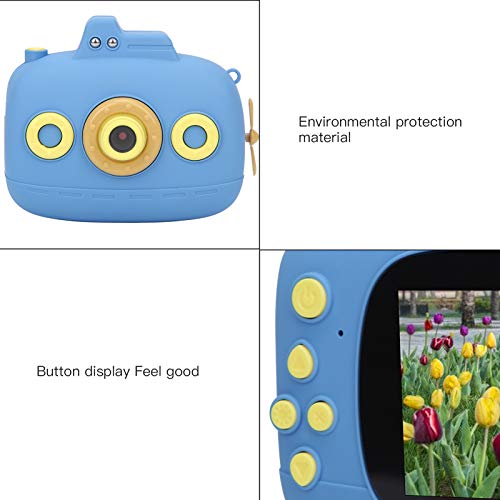 Salaty Kids Camera, Digital Electronic Gift 2.4inch HD Video Camera Front/Rear Dual Shot Mini for Recording Videos(Blue)