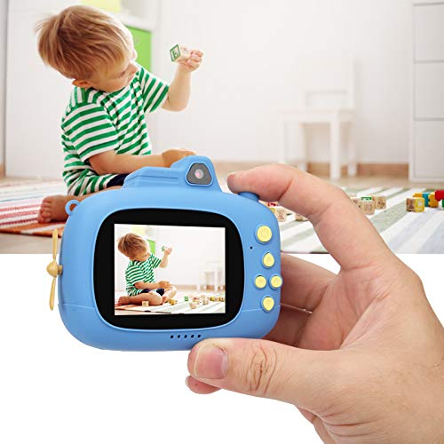 Salaty Kids Camera, Digital Electronic Gift 2.4inch HD Video Camera Front/Rear Dual Shot Mini for Recording Videos(Blue)