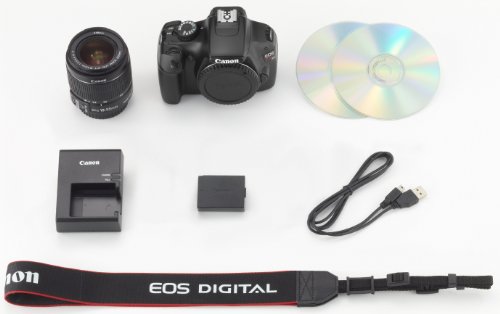 Canon Digital SLR Camera EOS Kiss X50 with EF-S18-55mm IS II Lens Kit (Black) - International Version (No Warranty)