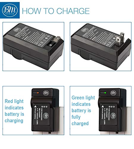 BM Premium 2-Pack of CGA-S007 Batteries and Battery Charger for Panasonic DMC-TZ1, DMC-TZ2, DMC-TZ3, DMC-TZ4, DMC-TZ5, DMC-TZ11, DMC-TZ15, DMC-TZ50 Digital Camera