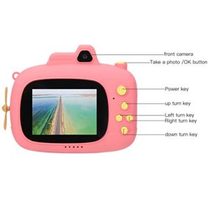 Salaty Kids Camera, Digital Electronic Gift 2.4inch HD Video Camera Front/Rear Dual Shot Mini for Recording Videos(Pink)