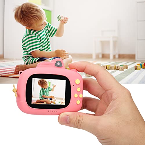 Salaty Kids Camera, Digital Electronic Gift 2.4inch HD Video Camera Front/Rear Dual Shot Mini for Recording Videos(Pink)