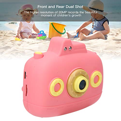 Salaty Kids Camera, Digital Electronic Gift 2.4inch HD Video Camera Front/Rear Dual Shot Mini for Recording Videos(Pink)