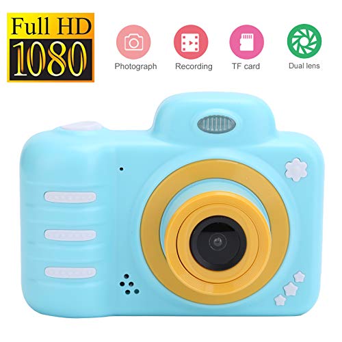 Eulbevoli Children Camera, Environmental Protection Material Lightweight Kids Camera for Children on Children's Day (Blue, Pisa Leaning Tower Type)