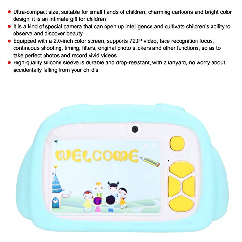 Jovenn Video Recording Camera, Digital Small 20MP 2.0in Children Camera for Kids Travel Gifts(Blue)