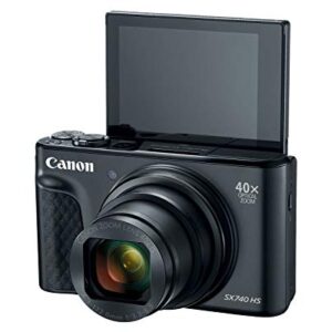 Canon PowerShot SX740 Digital Camera w/40x Optical Zoom & 3 Inch Tilt LCD - 4K VIdeo, Wi-Fi, NFC, Bluetooth Enabled (Black) (Renewed)