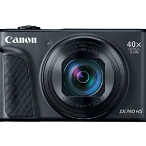 Canon PowerShot SX740 Digital Camera w/40x Optical Zoom & 3 Inch Tilt LCD - 4K VIdeo, Wi-Fi, NFC, Bluetooth Enabled (Black) (Renewed)