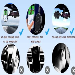 CJCTX Rear View Mirror Phone Holder for Car / 360° Rotatable and Retractable Car Phone Holder / 2022 Phone Mount for Car Like iPhone Samsung Smartphones