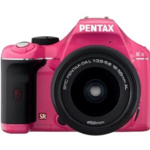 Pentax K-X 12.4 Megapixel Digital SLR and 18-55mm f/3.5-5.6 DAL AL Lens (Pink)