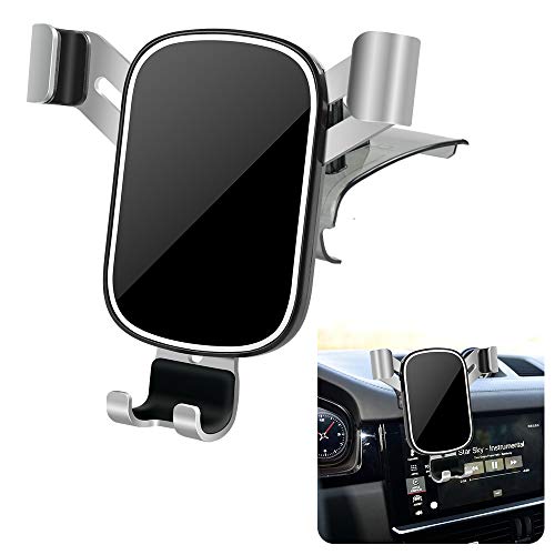 LUNQIN Car Phone Holder for 2015-2023 Porsche Macan and 2019-2023 Porsche Cayenne [Big Phones with Case Friendly] Auto Accessories Navigation Bracket Interior Decoration Mobile Cell Phone Mount