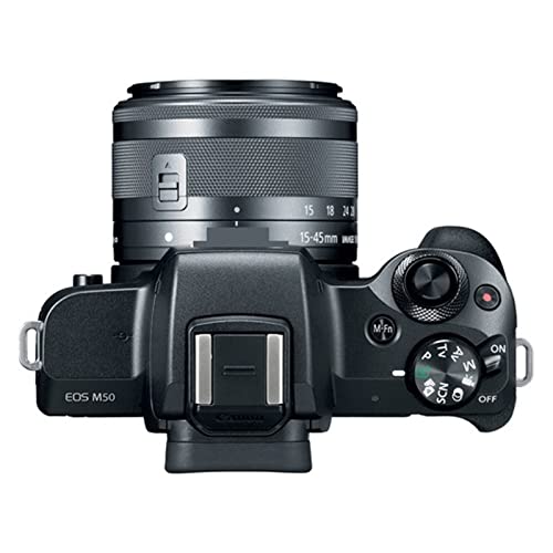 Camera M50 Mirrorless Digital Camera EF-M 15-45mm is STM Lens, HD 4K -Vari-Angle Touchscreen Wi-Fi Digital ILC Camera Digital Camera (Color : W)