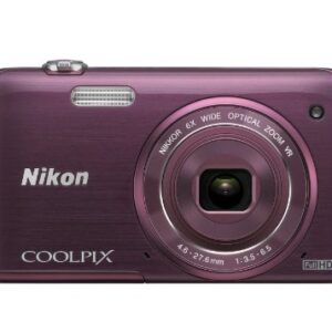 Nikon COOLPIX S5200 Wi-Fi CMOS Digital Camera with 6x Zoom Lens (Plum) (OLD MODEL)