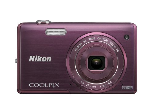 Nikon COOLPIX S5200 Wi-Fi CMOS Digital Camera with 6x Zoom Lens (Plum) (OLD MODEL)