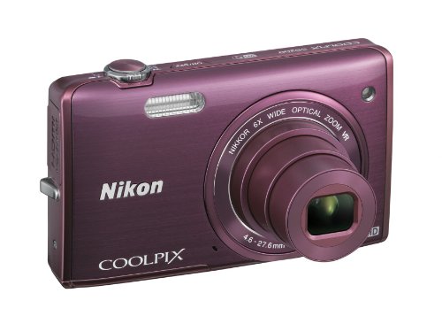 Nikon COOLPIX S5200 Wi-Fi CMOS Digital Camera with 6x Zoom Lens (Plum) (OLD MODEL)