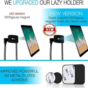 GOWITH Magnetic Tablet & Cell Phone Holder, Mobile Phone Stand, Lazy Bracket for Table, Bed, Car & Bike, Adjustable Rotating Gooseneck Mount with Flexible, Collapsible and Portable Design