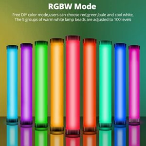 AMBITFUL A2 Full-Color RGB Tube Light, CRI 95 TLCI 97 Accurate Color,2500k-8500K Adjustable,RGB CCT HSI Mode, 29 Fx Light Effect,APP Control Support, Brightness Adjustable, Magnet Design (A2-K2 Kit)