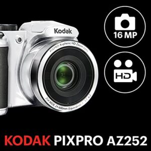 Kodak PIXPRO Astro Zoom AZ252-WH 16MP Digital Camera with 25X Optical Zoom and 3" LCD (White)