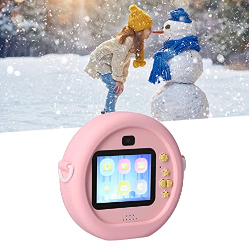 wendeekun X6 Children's Digital Camera, 2.4 Inch Portable Mini IPS Selfie Video, Kid's Toy Camera with Cartoon Soft Silicone Cover for Birthday Gifts