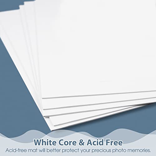 Golden State Art, Uncut 11x14 White Mats Matboards, Acid Free, for Photos, Frames, DIY Projects (10 Pack, 11x14 Inches)