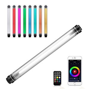 luxceo p7rgbpro handheld photography light with app control 360 ° full color led video light wand 12 lighting modes,cri≥95 ip68 waterproof,10400mah rechargeable battery 3000k 5750k rgb colorful stick