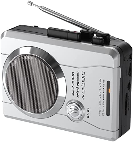 Portable Walkman Cassette Recorder with AM FM Stereo Radio and Voice Recorder,Compat Personal Walkman Cassette Tape Player/Recorder with Built in Speaker and Earphones,Microphone