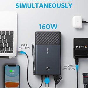 Anker Power Bank Powerhouse 90 87.6Wh with 100W AC Outlet/45W USB-C Power Delivery Port, Portable Charger for iPhone, Samsung Galaxy, iPad, MacBook, and More