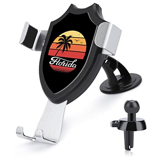 Florida Palm Sunset Car Phone Holder Long Arm Suction Cup Phone Stand Universal Car Mount for Smartphones