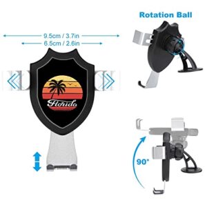 Florida Palm Sunset Car Phone Holder Long Arm Suction Cup Phone Stand Universal Car Mount for Smartphones