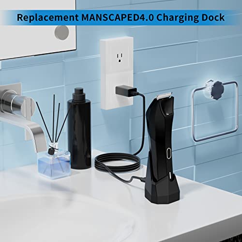 Replacement MANSCAPED 4.0 Charging Dock with AC Adapter, MANSCAPED Wireless Charging Dock, Fit for MANSCAPED The Lawn Mower 4.0 Electric Groin Hair Trimmer