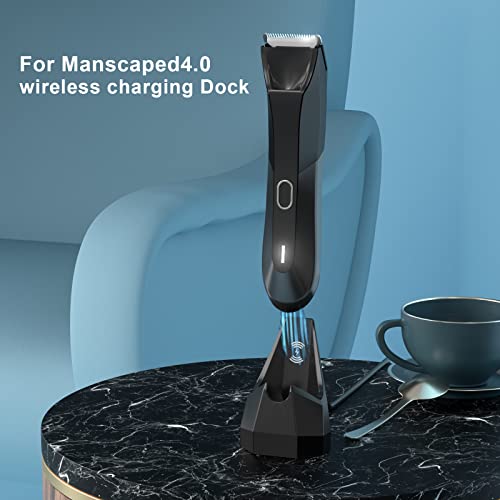 Replacement MANSCAPED 4.0 Charging Dock with AC Adapter, MANSCAPED Wireless Charging Dock, Fit for MANSCAPED The Lawn Mower 4.0 Electric Groin Hair Trimmer