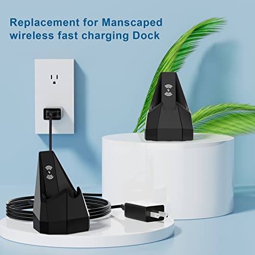 Replacement MANSCAPED 4.0 Charging Dock with AC Adapter, MANSCAPED Wireless Charging Dock, Fit for MANSCAPED The Lawn Mower 4.0 Electric Groin Hair Trimmer