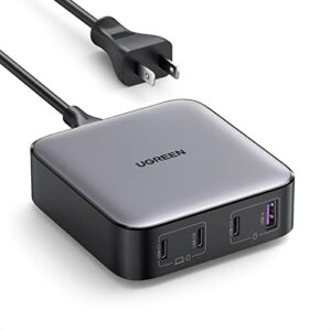 ugreen 100w usb c charger, nexode 4 ports usb c charging station, gan fast desktop charger compatible with macbook pro, dell xps 15, iphone 14 pro max/13, galaxy s23 ultra, ipad, steam deck and more