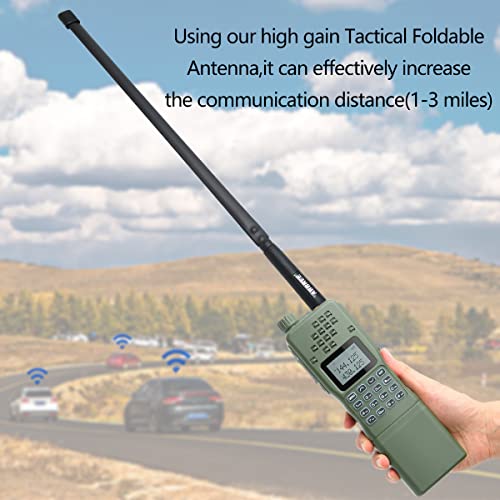 Baofeng AR-152 10W Ham Radio Tactical Powerful Dual Band Radio Handheld Long Range Two Way Radio with Tactical Antenna,12000mAh Battery and Programming Cable Full Set