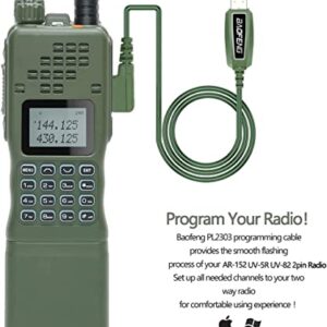 Baofeng AR-152 10W Ham Radio Tactical Powerful Dual Band Radio Handheld Long Range Two Way Radio with Tactical Antenna,12000mAh Battery and Programming Cable Full Set