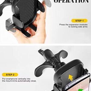 BANBOTU Car Phone Holder Mount - Socket Grips Pop Cradles Friendly, Hands-Free 360° Rotatable & Anti-Shake Air Vent Mount, Universal Car Phone Holder Compatible with Thick Case & All Mobiles