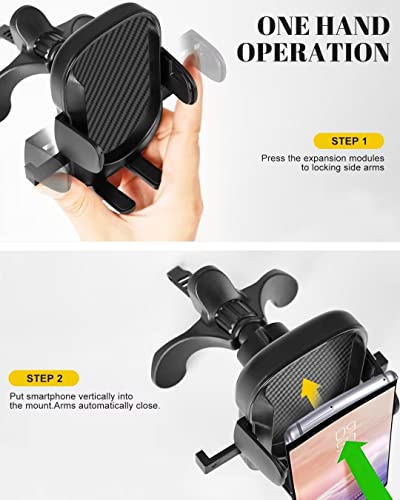 BANBOTU Car Phone Holder Mount - Socket Grips Pop Cradles Friendly, Hands-Free 360° Rotatable & Anti-Shake Air Vent Mount, Universal Car Phone Holder Compatible with Thick Case & All Mobiles