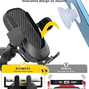 BANBOTU Car Phone Holder Mount - Socket Grips Pop Cradles Friendly, Hands-Free 360° Rotatable & Anti-Shake Air Vent Mount, Universal Car Phone Holder Compatible with Thick Case & All Mobiles