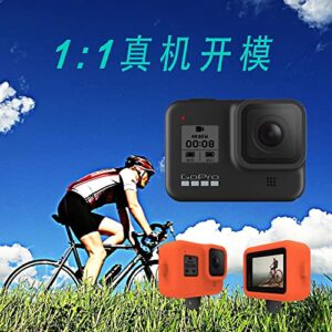 For Gopro 8 Camera Silicone Protective Case Gopro 8 Silicone Case Camera Accessories Protective Case for Panoramic Accessories Lens (Gopro 8, Orange) GP483