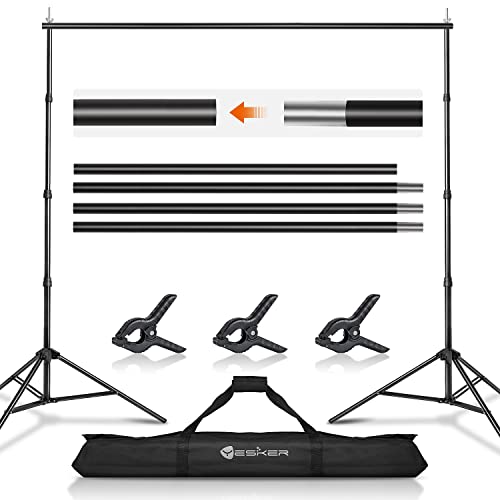 Yesker 8.5X10ft Background Stand Backdrop Support System Kit Photo Video Studio Adjustable Backdrop Stand for Photoshoot Photography Parties Wedding with Carrying Bag