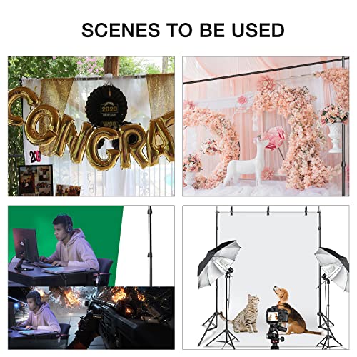 Yesker 8.5X10ft Background Stand Backdrop Support System Kit Photo Video Studio Adjustable Backdrop Stand for Photoshoot Photography Parties Wedding with Carrying Bag